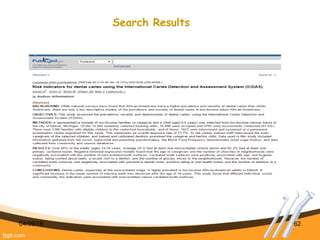 International Caries Detection and Assessment System (ICDAS) | PPT