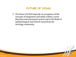 International Caries Detection and Assessment System (ICDAS) | PPT