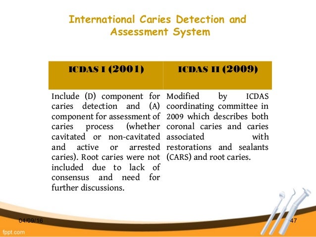 International Caries Detection and Assessment System (ICDAS)