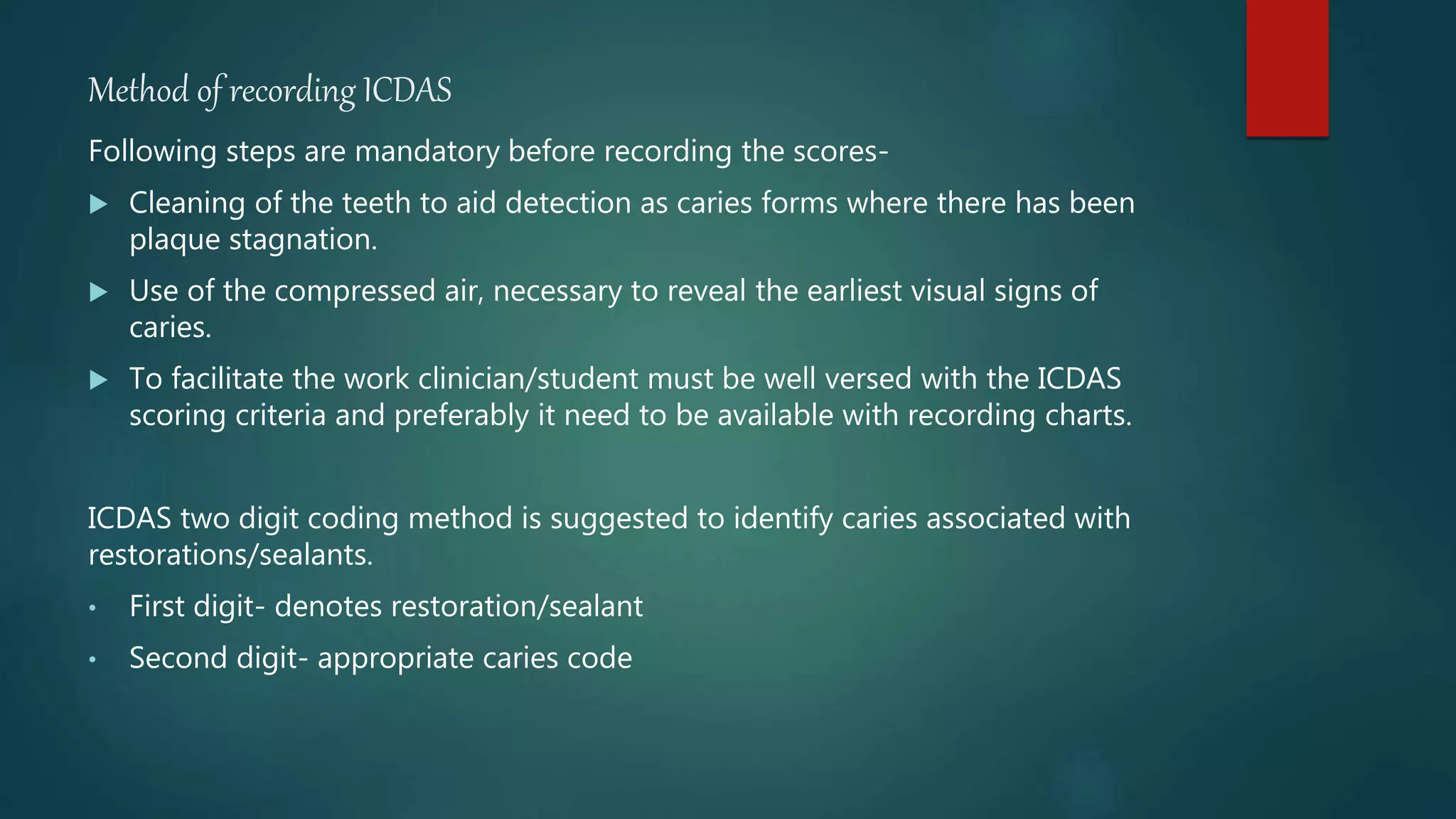 Icdas Caries Ppt Pptx