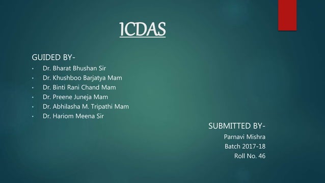 Icdas caries ppt | PPTX