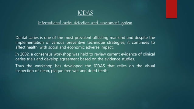 Icdas caries ppt | PPTX