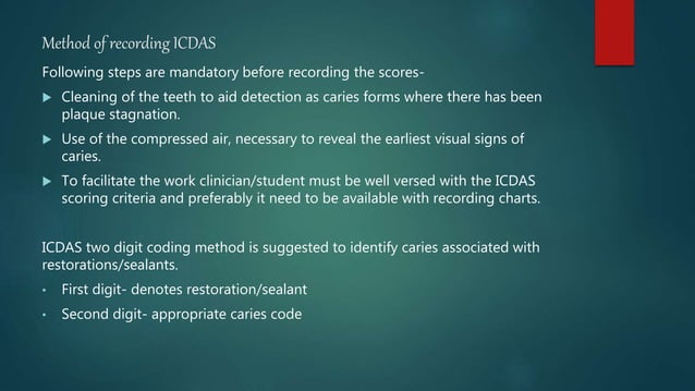 Icdas caries ppt | PPTX