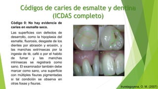 Criterios ICDAS | PPTX