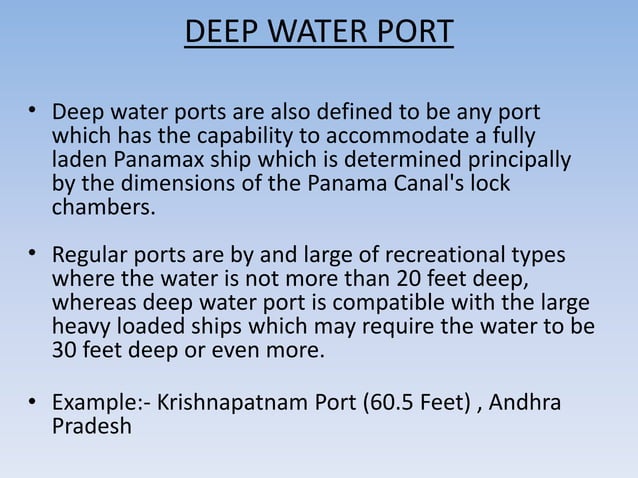 ICD,CFS and Deep Water port | PPTX
