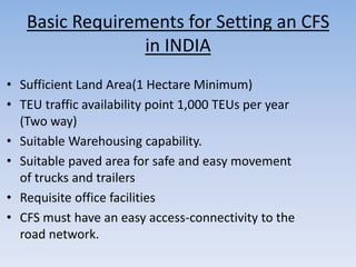 ICD,CFS and Deep Water port | PPTX