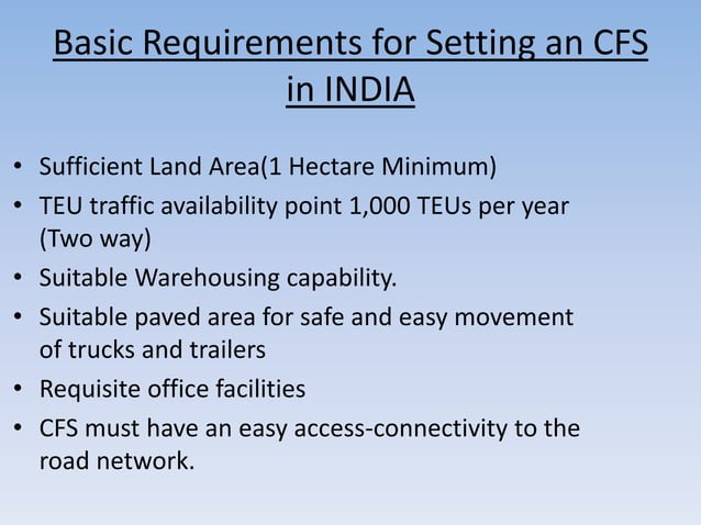 ICD,CFS and Deep Water port | PPTX