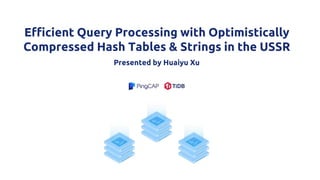 [Paper Reading] Efficient Query Processing with Optimistically Compressed Hash Tables & Strings ...