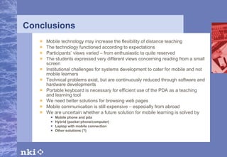 Mobile learning for PDAs 2004 | PPT