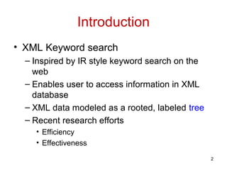 Effective XML Keyword Search with Relevance Oriented Ranking | PPT