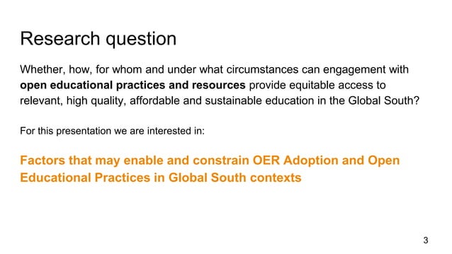 Factors enabling and constraining OER adoption and Open Education ...
