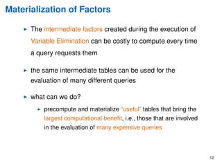 Workload-aware materialization for efficient variable elimination on Bayesian networks | PDF ...