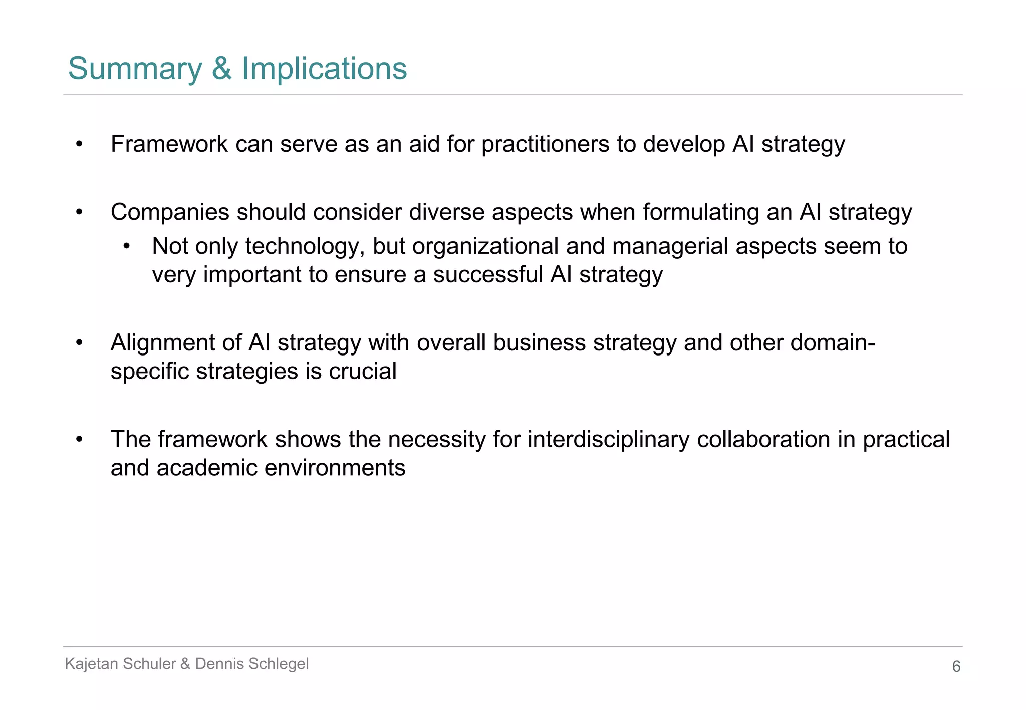 A Framework for Corporate Artificial Intelligence Strategy | PDF