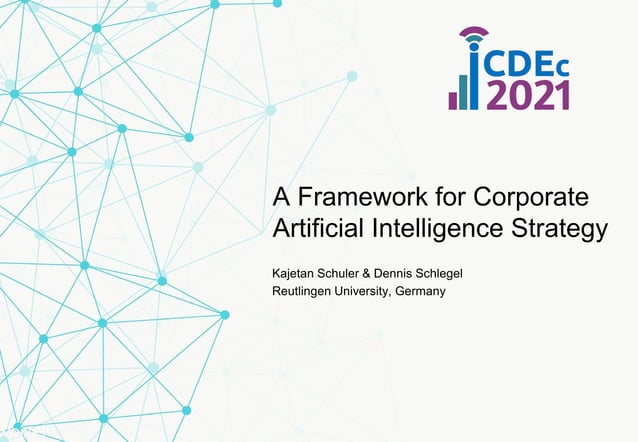 A Framework for Corporate Artificial Intelligence Strategy | PDF