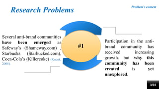 What leads customer to create and participate in anti-brand community ...
