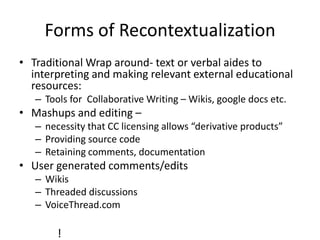 ICDE Disruptive Open Educational Resources | PPT