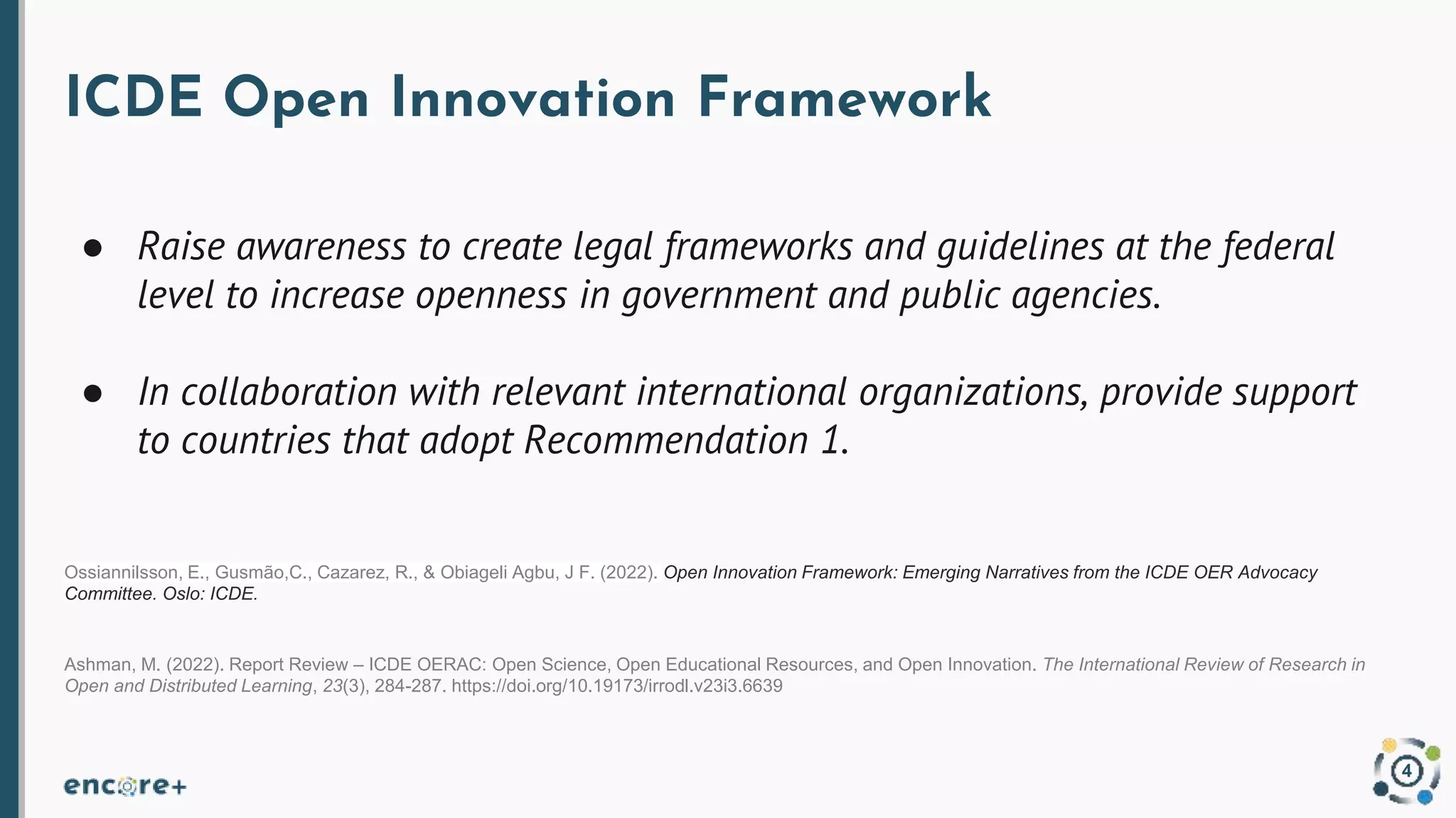 ICDE Open Innovation Framework - ENCORE+ Network event on Innovation, 26.10.2022.pptx