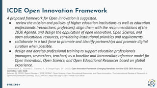 ICDE Open Innovation Framework - ENCORE+ Network event on Innovation ...