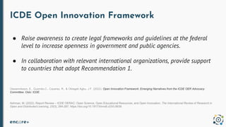 ICDE Open Innovation Framework - ENCORE+ Network event on Innovation ...