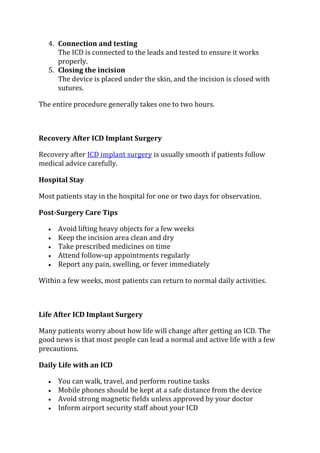 ICD Implant Surgery: A Complete Guide for Patients and Families in ...