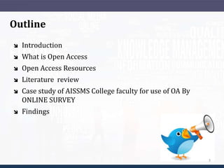 Use of Open Access by Engineering Faculty : A case Study of AISSMS ...