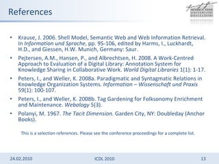 Joining Knowledge Representation and Knowledge Management in Digital Libraries | PPT