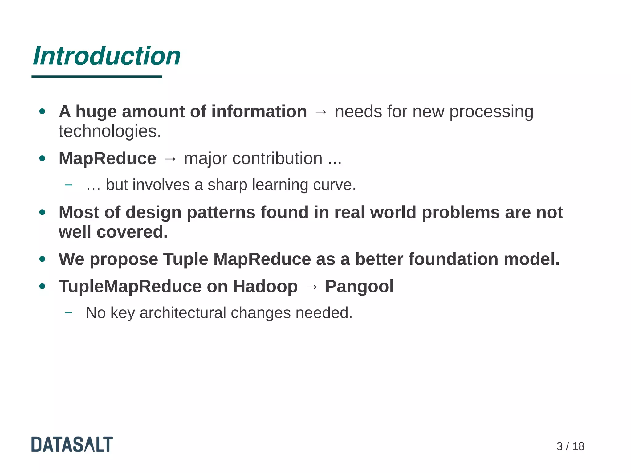 Tuple Map Reduce Beyond Classic Mapreduce Pdf Databases Computer Software And Applications