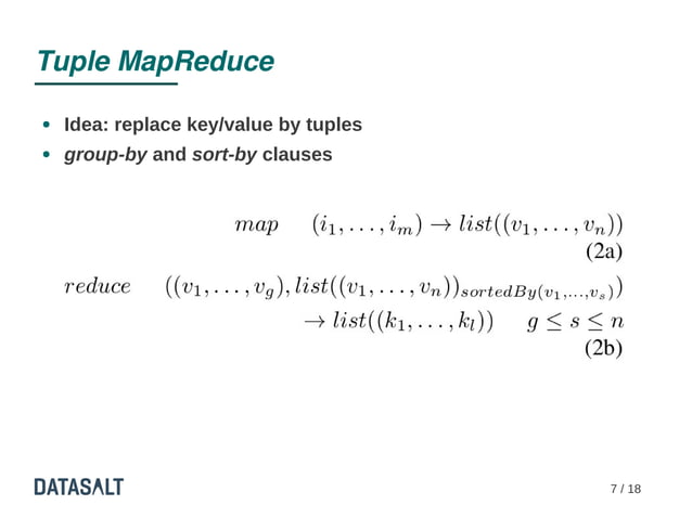 Tuple Map Reduce Beyond Classic Mapreduce Pdf Databases Computer Software And Applications