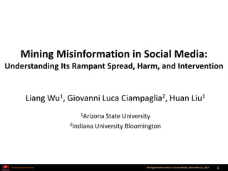ICDM 2017 tutorial misinformation | PPT