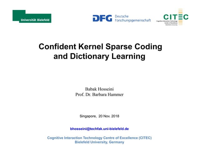 Confident Kernel Sparse Coding and Dictionary Learning | PDF | Databases | Computer Software and ...