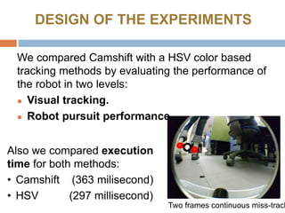 Implementing Camshift on a Mobile Robot for Person Tracking and Pursuit_ICDM | PPTX | Cameras ...