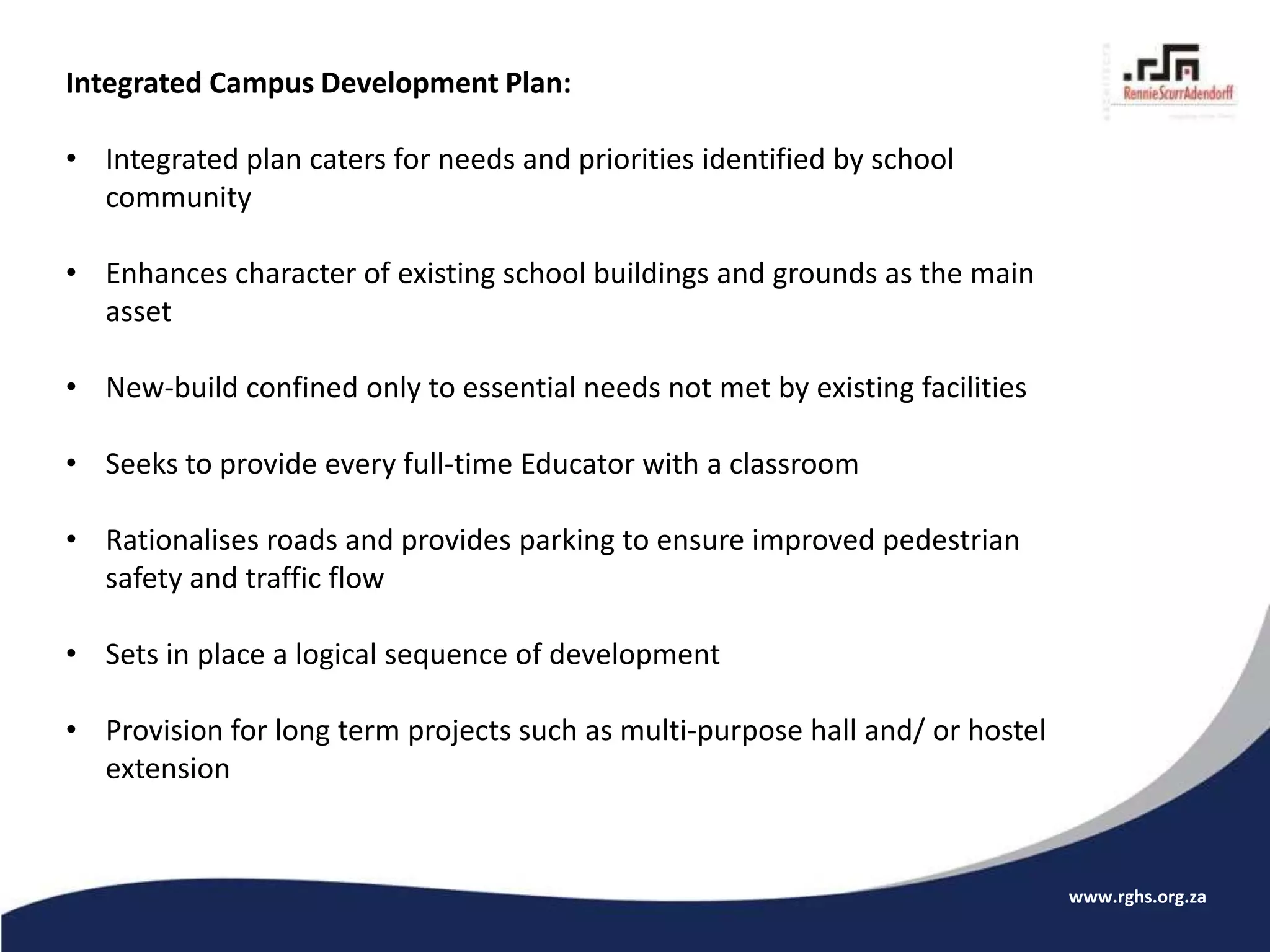 Integrated Campus Development Plan | PPTX