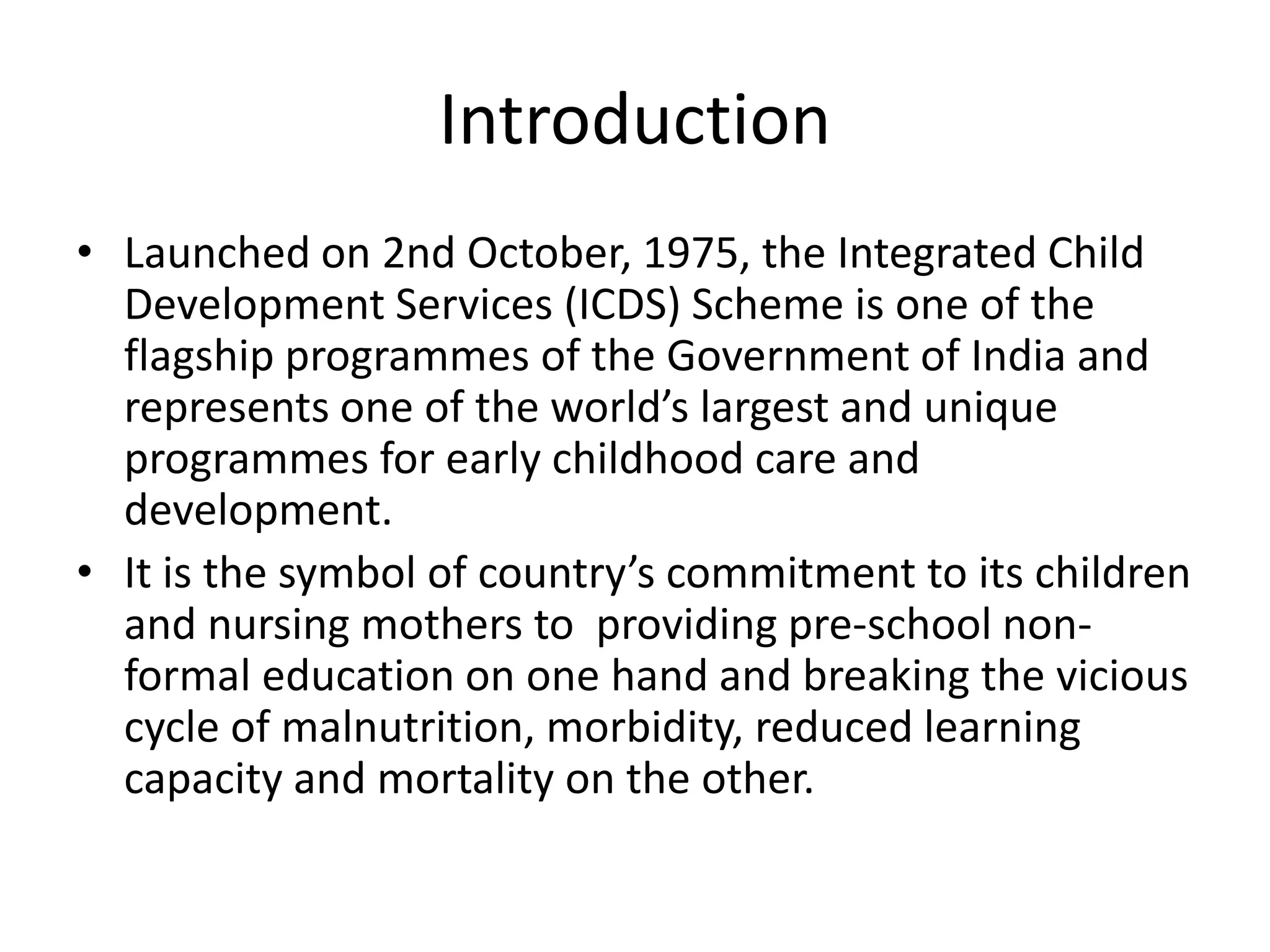 Integrated child Development services scheme | PPTX