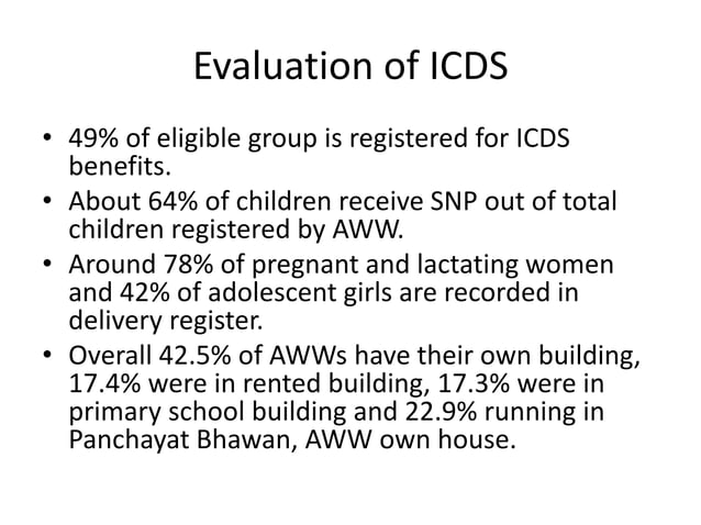 Integrated child Development services scheme | PPTX | Daycare and Pre ...
