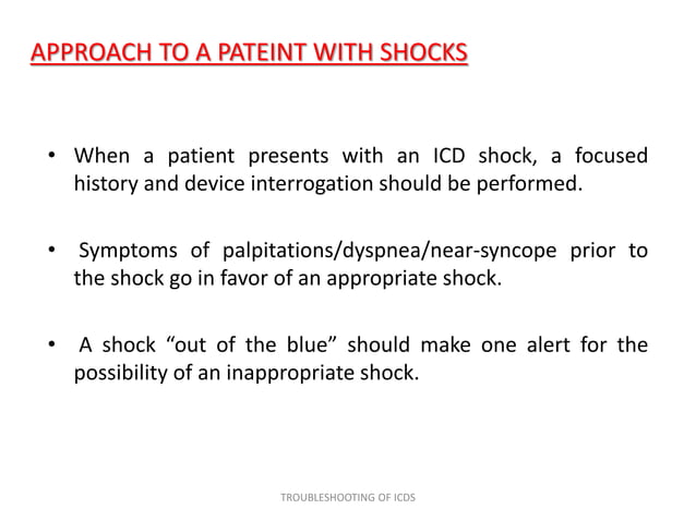 Tachycardia discriminating algorithms and trouble shooting of ICDs | PPTX