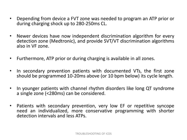 Tachycardia discriminating algorithms and trouble shooting of ICDs | PPTX