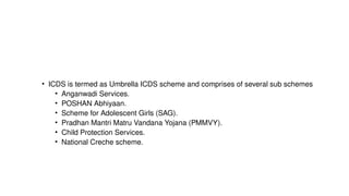 functions and organizational aspects of Integrated Child Development ...
