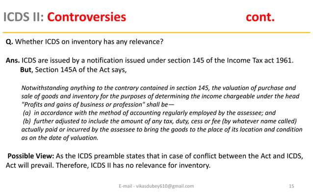 ICDS-II Valuation of Inventory | PPT