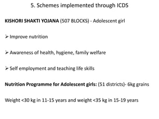 ICDS Integrated Child Development Services Scheme | PPTX