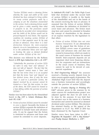 Inter-Corporate deposits are'nt deemed dividends - An Analysis | PDF