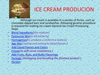 Ice Making | PPTX | Desserts and Baking | Food & Drink