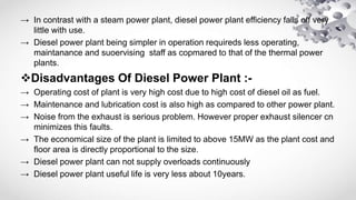 Diesel power plant Description | PPTX