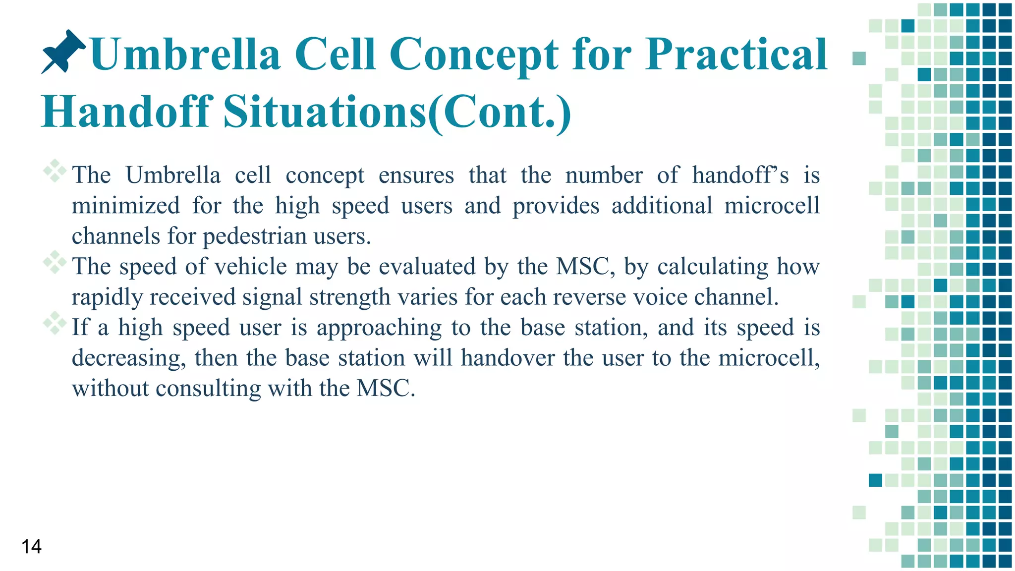 Handoff in Mobile Communication | PPTX