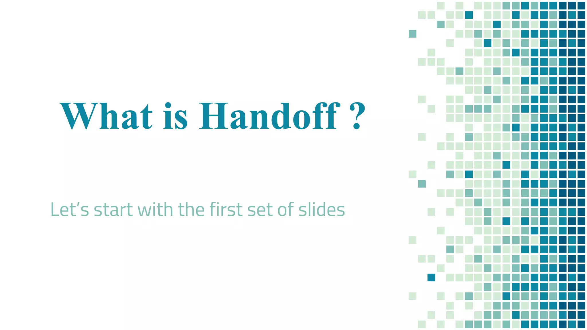 Handoff in Mobile Communication | PPTX | Smartphones | Consumer Electronics