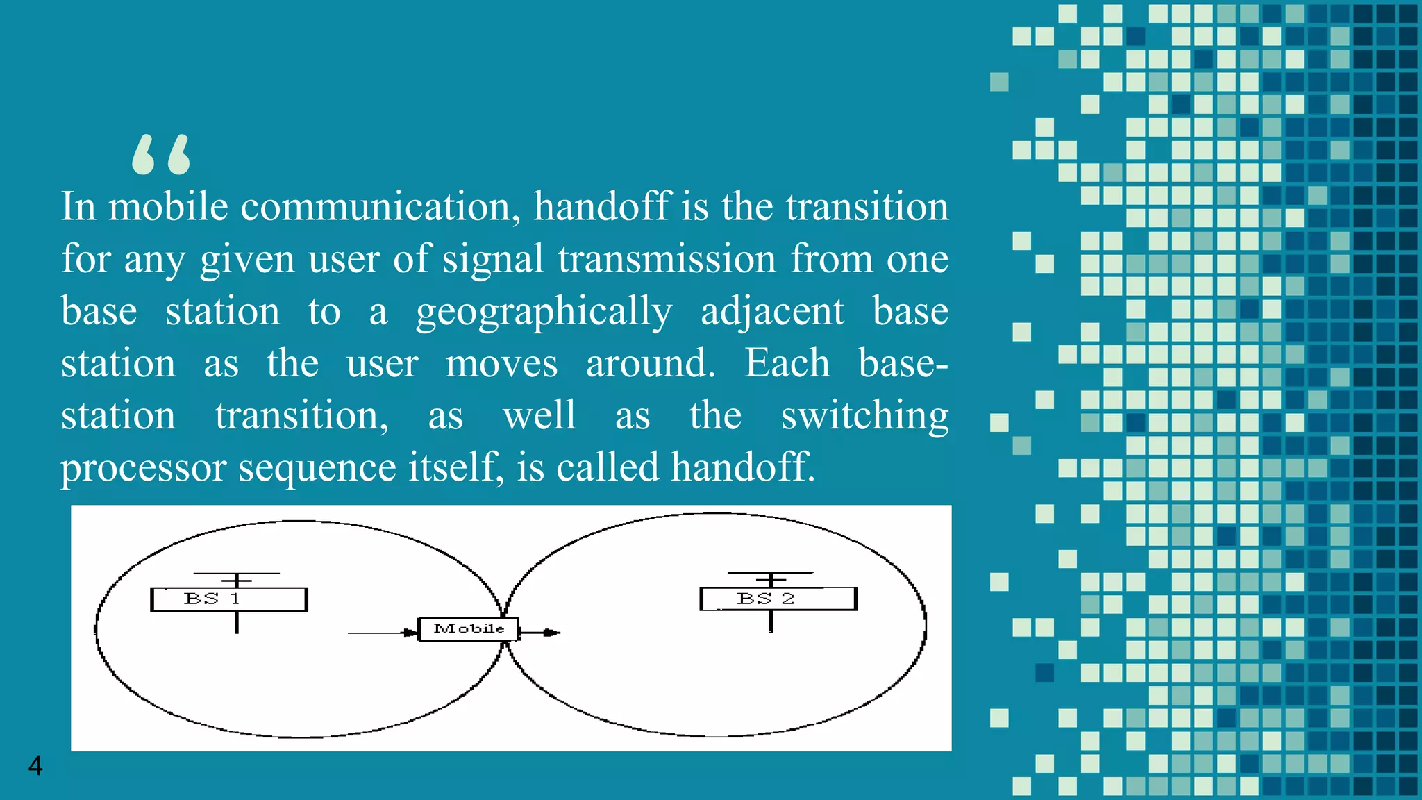 Handoff in Mobile Communication | PPTX