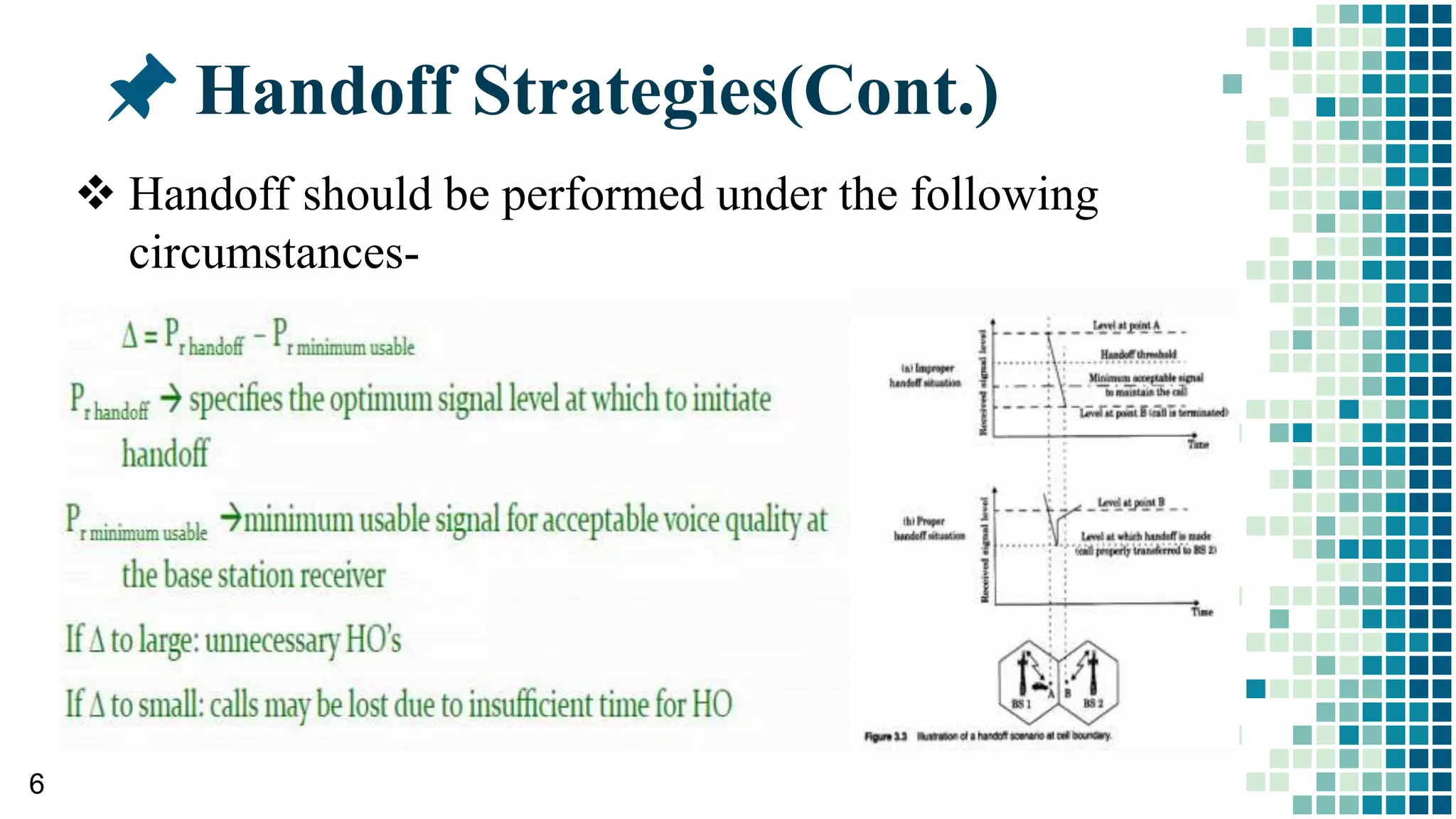 Handoff in Mobile Communication | PPTX