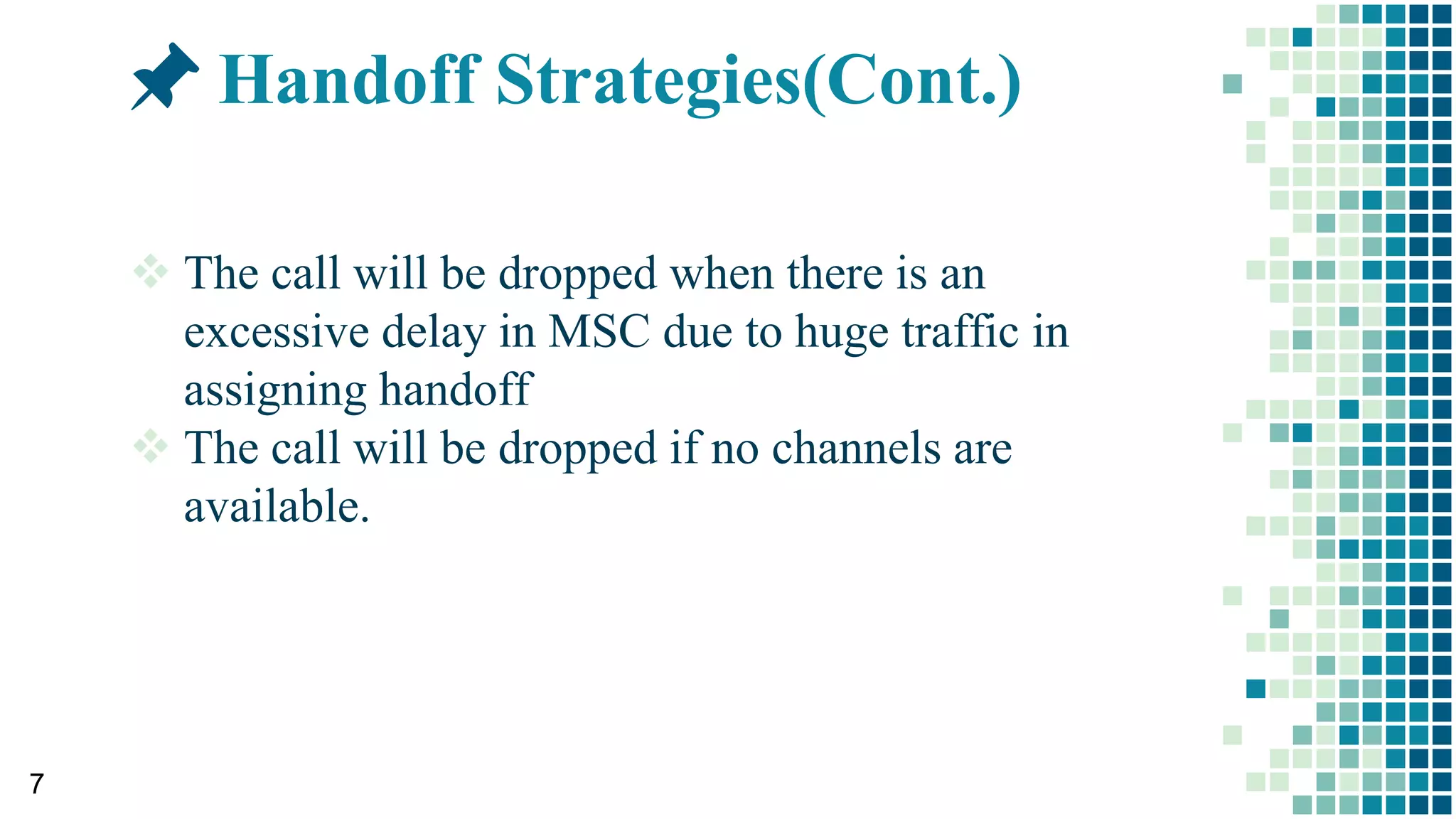 Handoff in Mobile Communication | PPTX