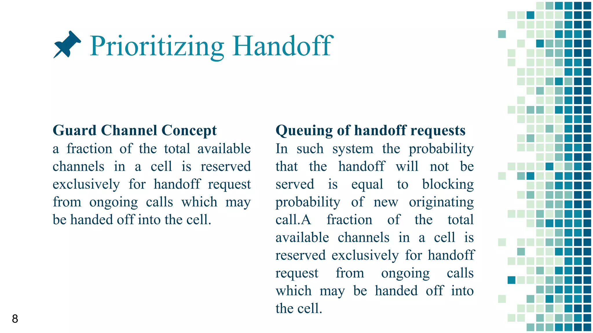 Handoff in Mobile Communication | PPTX