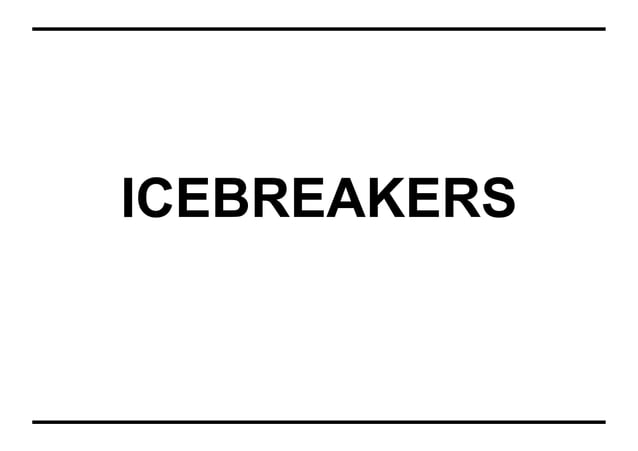 Ice breakers book | DOC