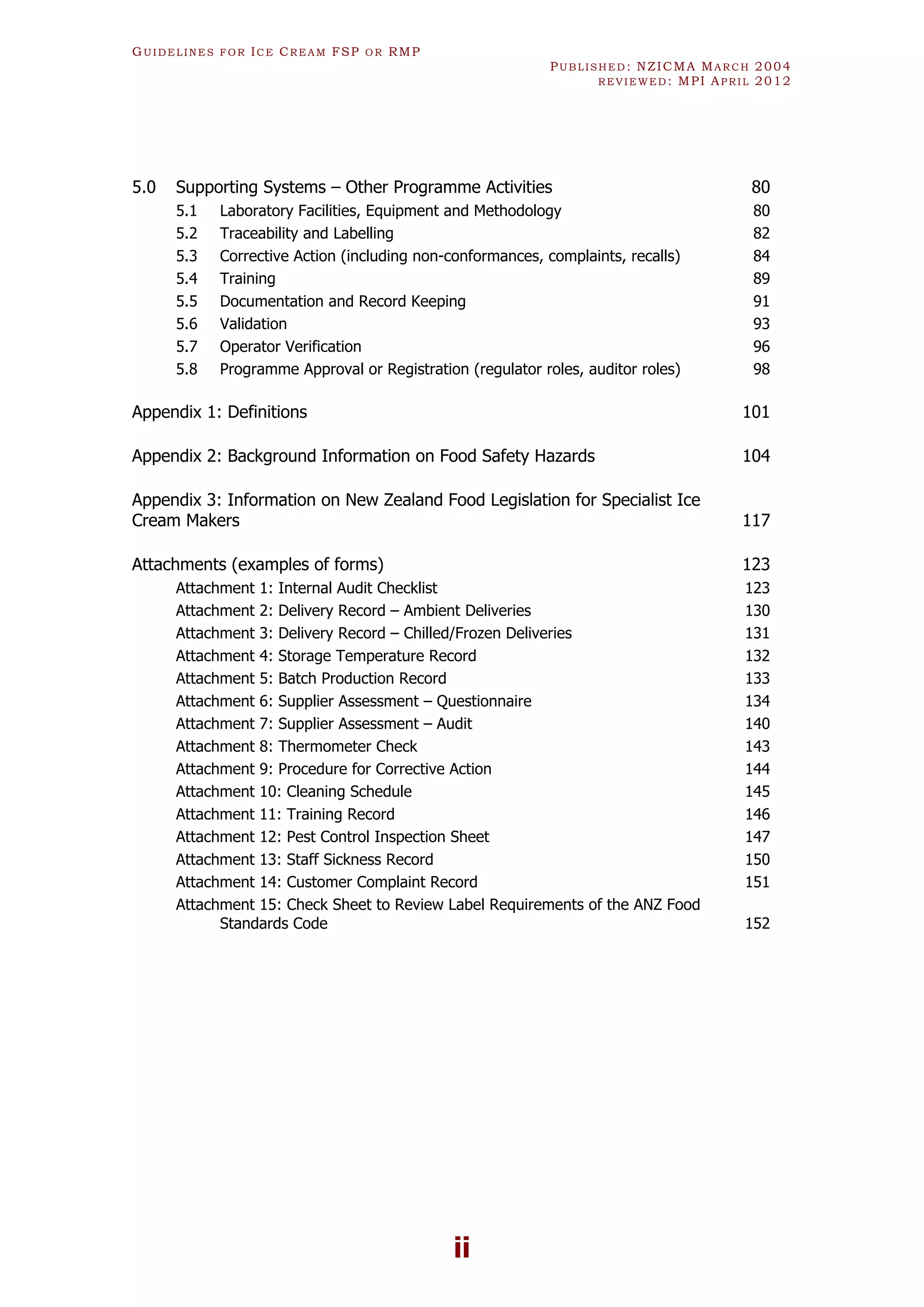 ICE CREAM HACCP GUIDLINES | PDF